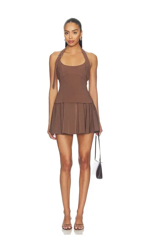 SOVERE / Mavi Mini Dress In Brown