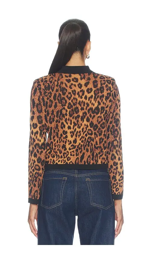 L'Agence Osiris Collared Cardigan In Brown