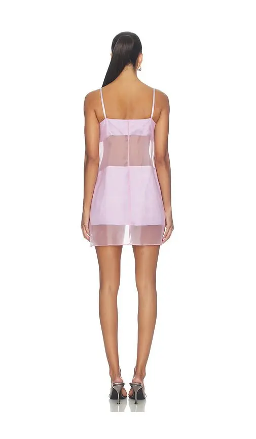 AEXAE Silk Two Tone Mini Dress In Lavender