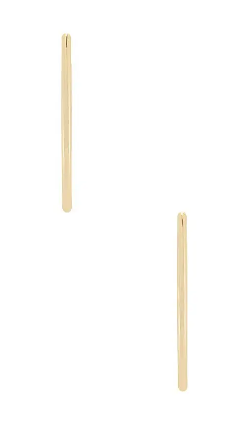 JENNIFER FISHER Medium Feather Hoop Earrings In Metallic