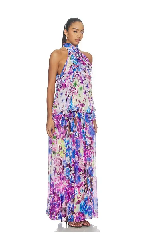 LA FUORI Ivy Inked Floral In Purple