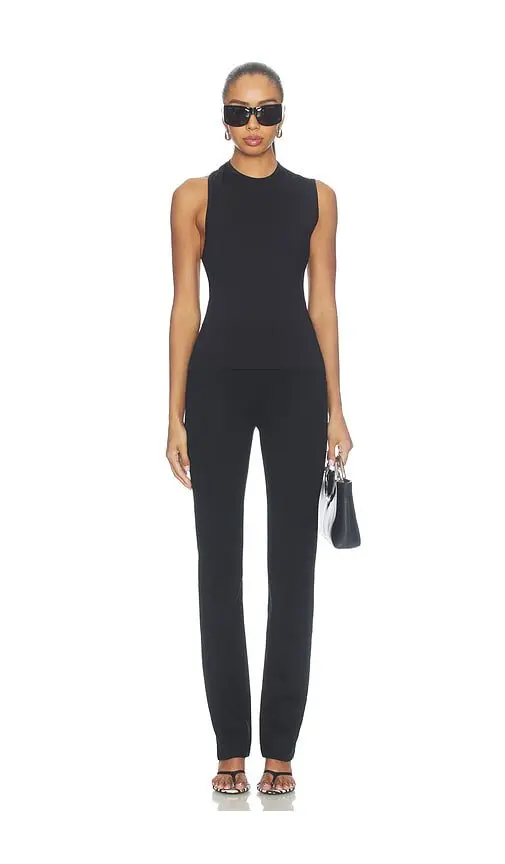 Helmut Lang Asym Cutout Tank - Black