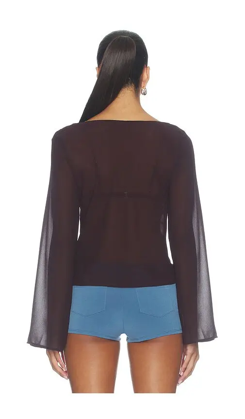 SEVEN WONDERS Luciana Boat Neck Long Sleeve Top
