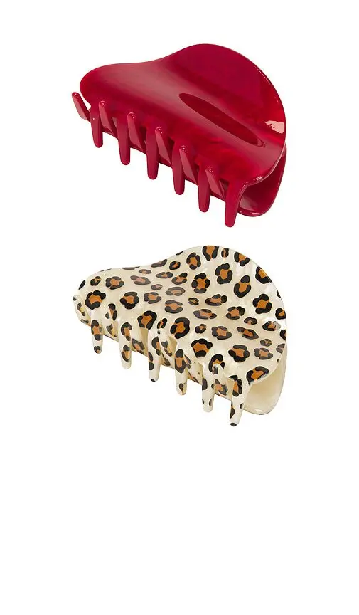 FRASIER STERLING Cheetah Claw Clip Set
