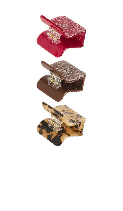 FRASIER STERLING Bandana Claw Clip Set