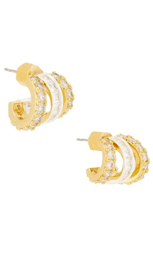 MIRANDA FRYE Sabrina Huggies Earrings In Metallic