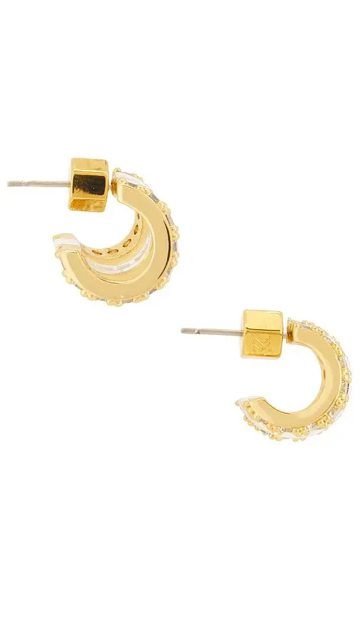 MIRANDA FRYE Sabrina Huggies Earrings In Metallic