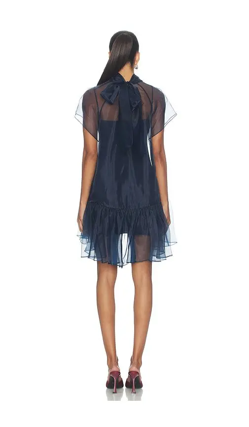 Simkhai Beaux Tiered Mini Dress In Navy