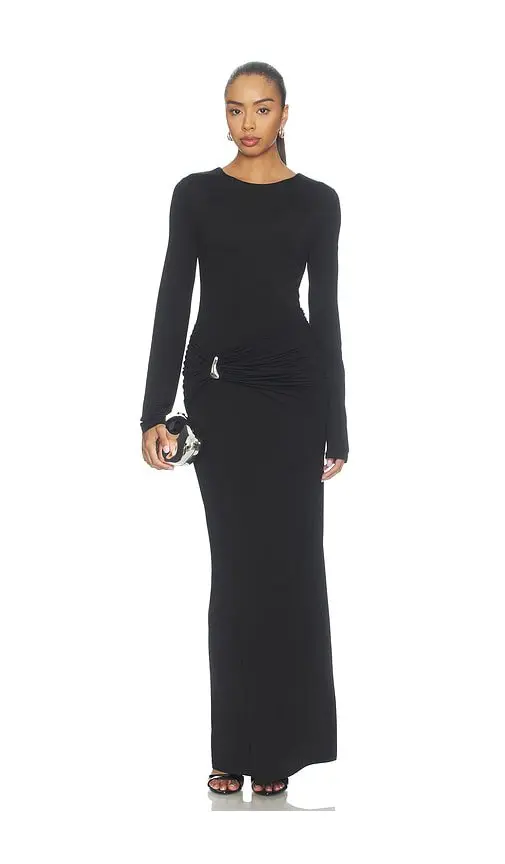 Shona Joy Miro Long Sleeve Gathered Maxi Dress