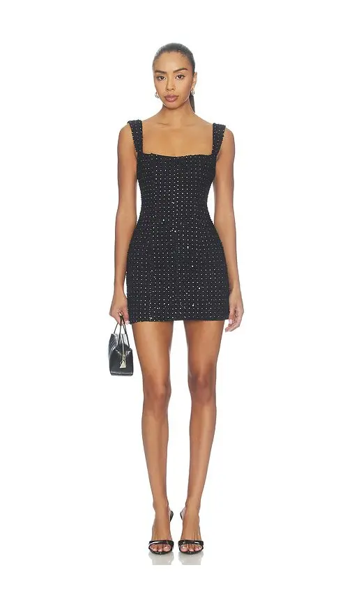 LOVERS AND FRIENDS Tyne Mini Dress In Black - Black Sequin