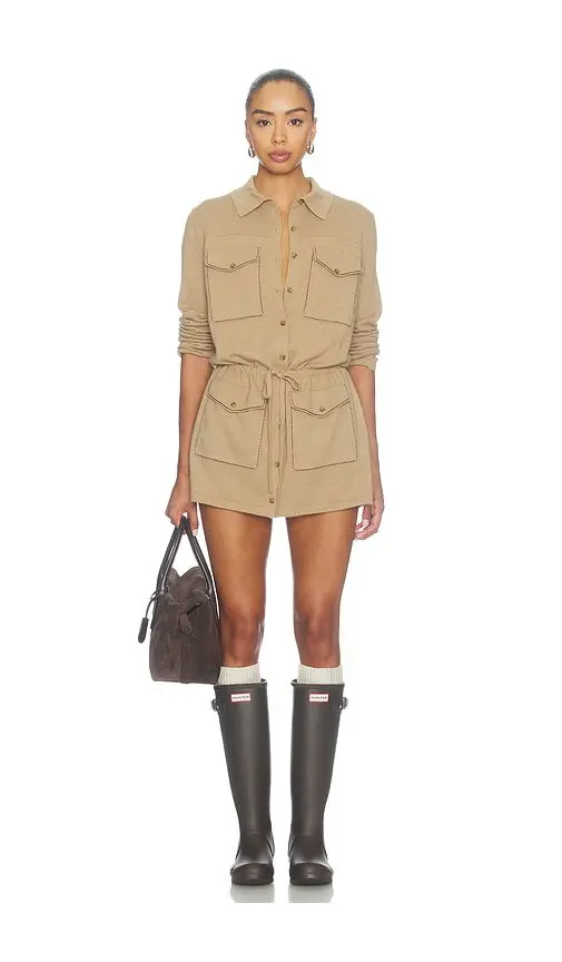Guest In Residence Industry Mini Dress In Brown