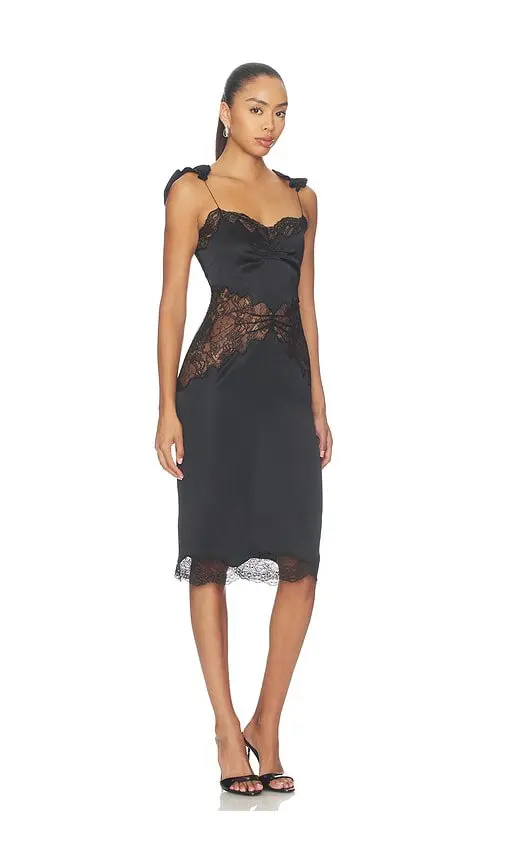 Attico Bodycon Lace Midi Dress
