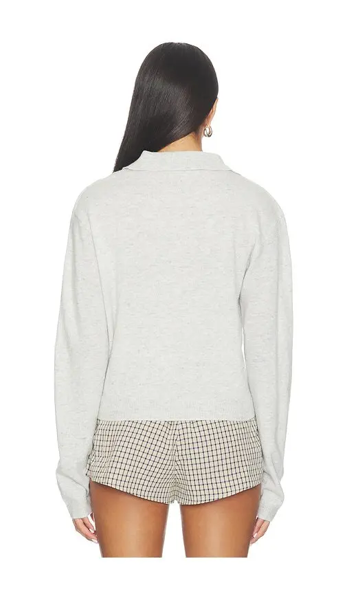Lioness Coco Knit Top In Light Grey
