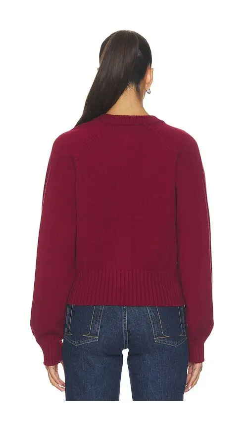 525 America Esme Raglan Cardigan In Burgundy