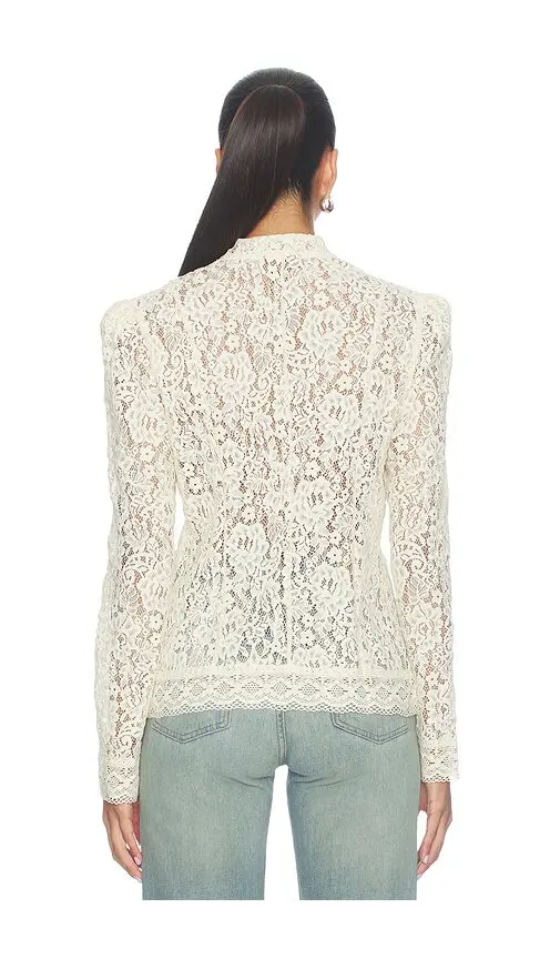 Steve Madden Lace Aberdeen Top In Cream