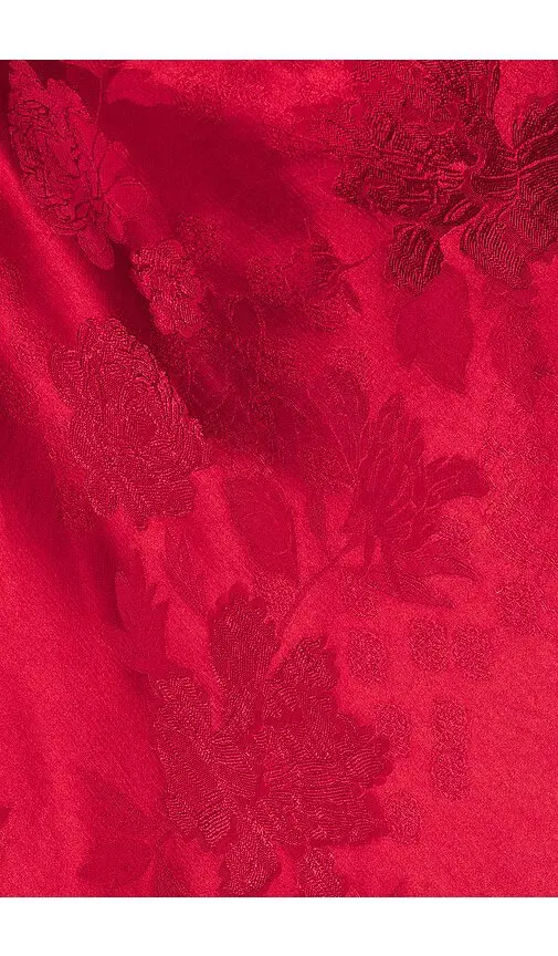 Amanda Uprichard Sonya Maxi Dress With Fringe In Red