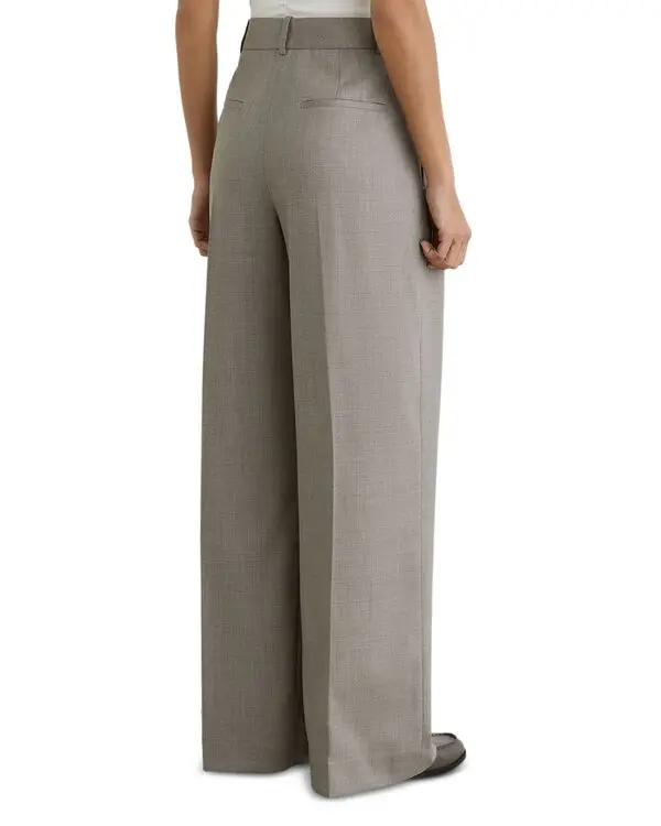 REISS Darcy Wool Blend Wide Leg Trousers