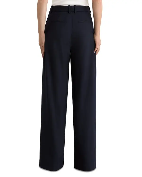 REISS Solene Wool Blend Wide Leg Trousers