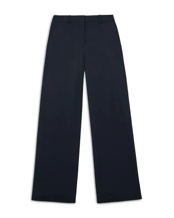 REISS Solene Wool Blend Wide Leg Trousers