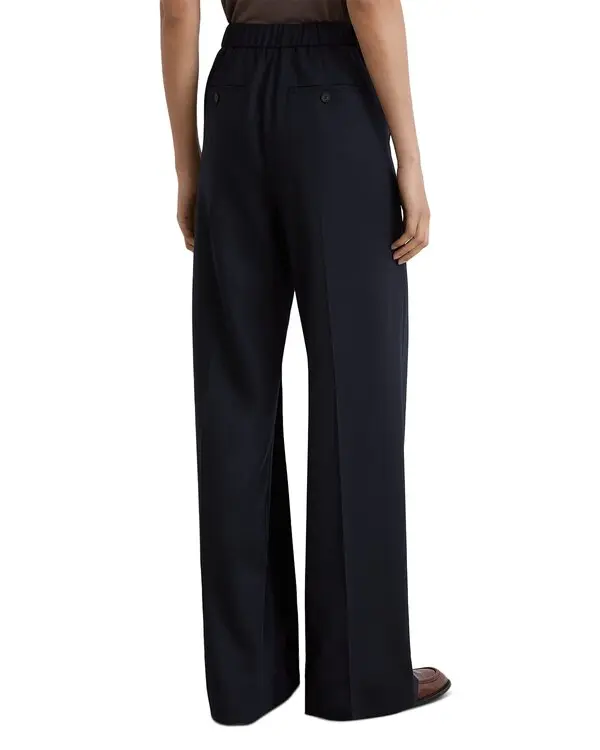 REISS Solene Wool Blend Wide Leg Trousers