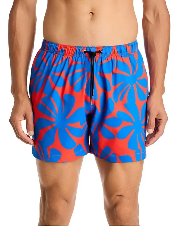YUASA MENSWEAR Blossom 5.5 Swim Shorts - Red Blue