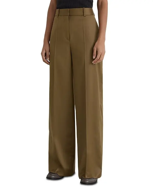 REISS Adie Wool Stretch Wide Leg Pants