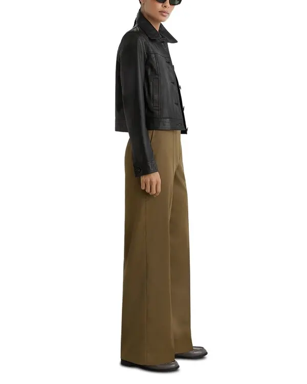 REISS Adie Wool Stretch Wide Leg Pants