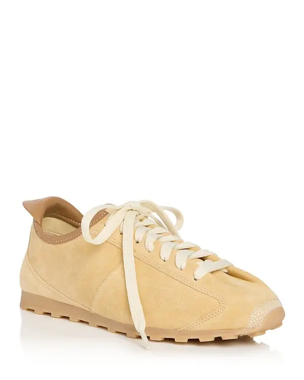 Jacquemus The Tennis Suede Low Top Sneakers - Beige