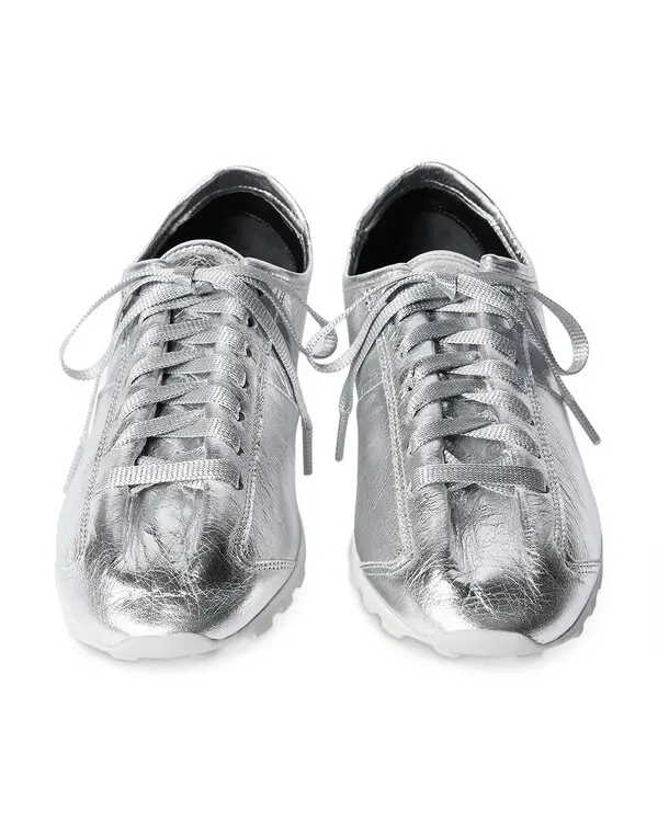 Jacquemus The Tennis Metallic Leather Sneakers
