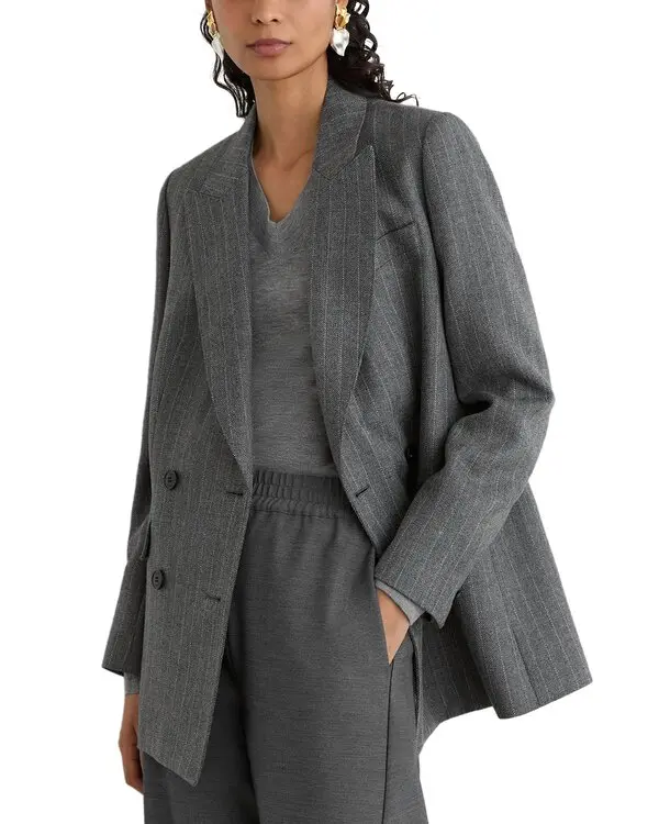 REISS Astrid Wool Double Breasted Blazer
