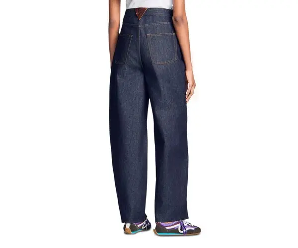 Sandro Kaja High Rise Metal Bit Barrel Jeans