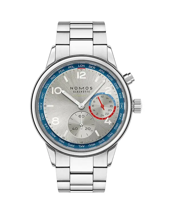 NOMOS GLASHUTTE Club Sport Neomatik Worldtimer Watch, 40mm