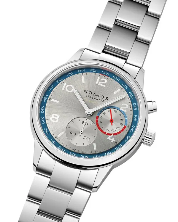 NOMOS GLASHUTTE Club Sport Neomatik Worldtimer Watch, 40mm