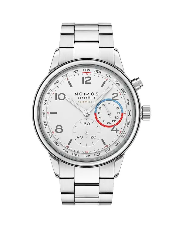 NOMOS GLASHUTTE Club Sport Neomatik Worldtimer Watch, 40mm