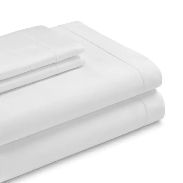 CELSO DE LEMOS Bourdon Flat Sheet, Queen - White