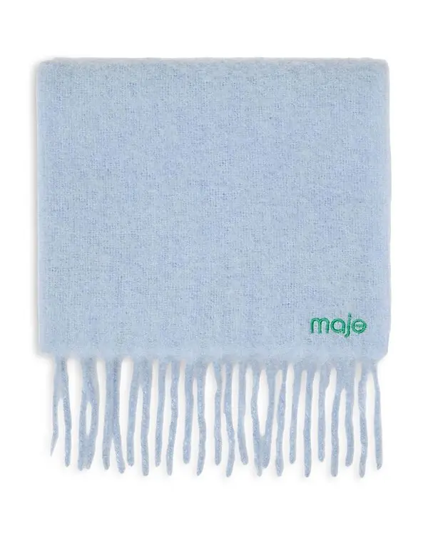 Maje Wool & Alpaca Blend Scarf - Blue Sky