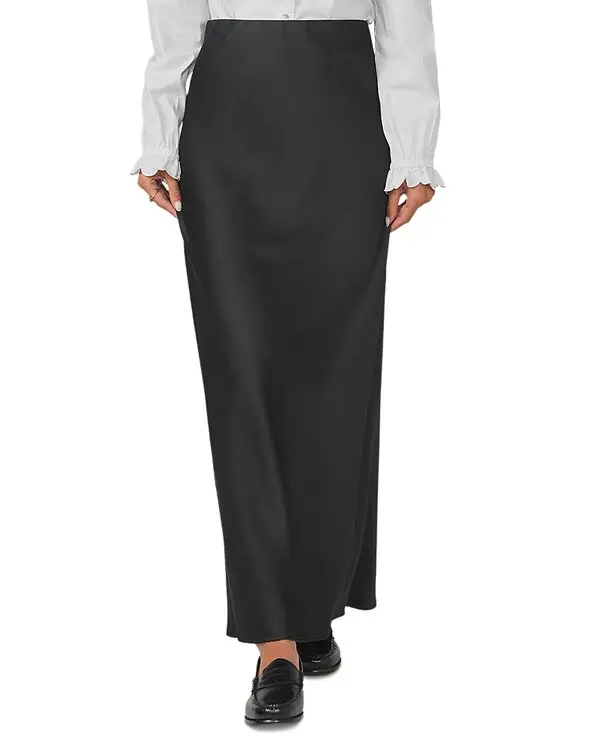 POINT Brushed Straight Maxi Skirt