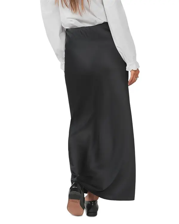 POINT Brushed Straight Maxi Skirt