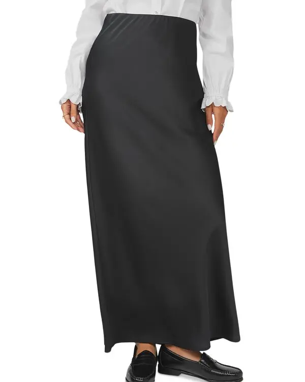 POINT Brushed Straight Maxi Skirt