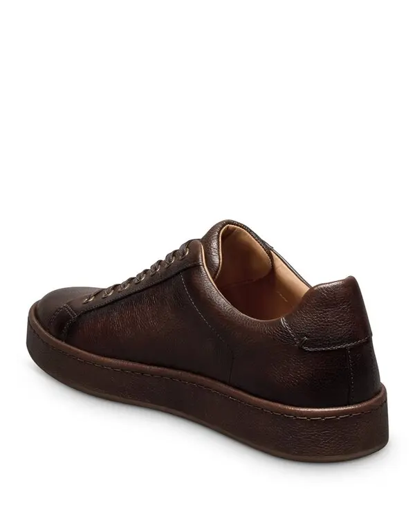 Allen Edmonds Barnes Leather Low Top Sneakers - Dark Brown
