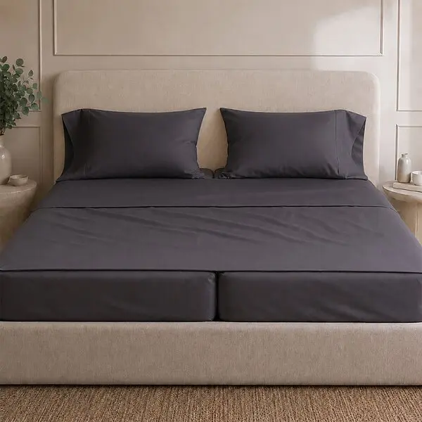 POM POM AT HOME Bamboo Sheet Set, Split King - Midnight