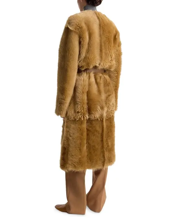 FFORME Demi Reversible Shearling Belted Coat