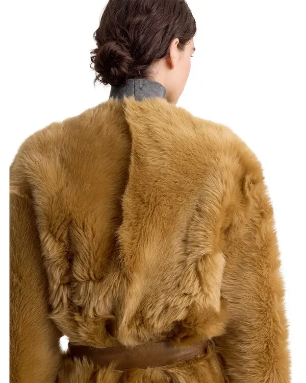 FFORME Demi Reversible Shearling Belted Coat