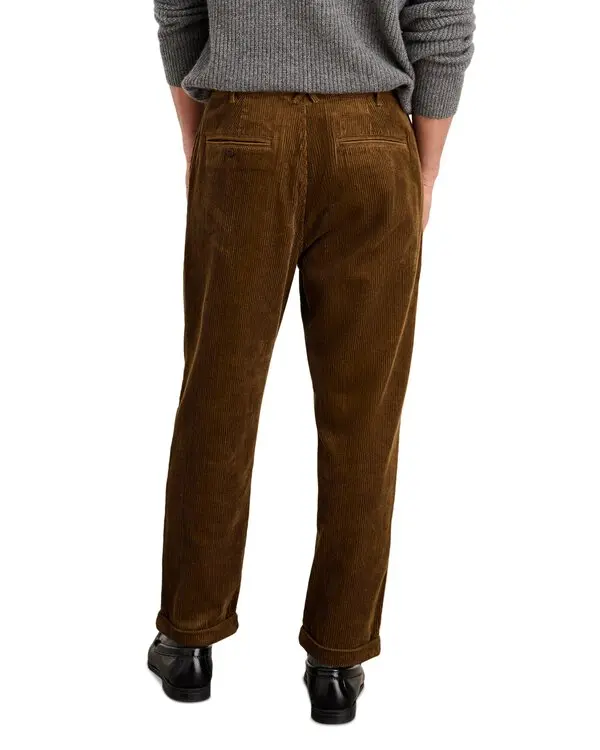 ALEX MILL Relaxed Fit Standard Pleated Corded Pants - Saddle