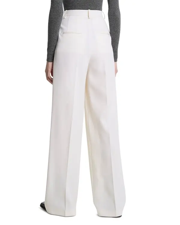 Michael Kors Wool High Waisted Pleated Slouch Pants