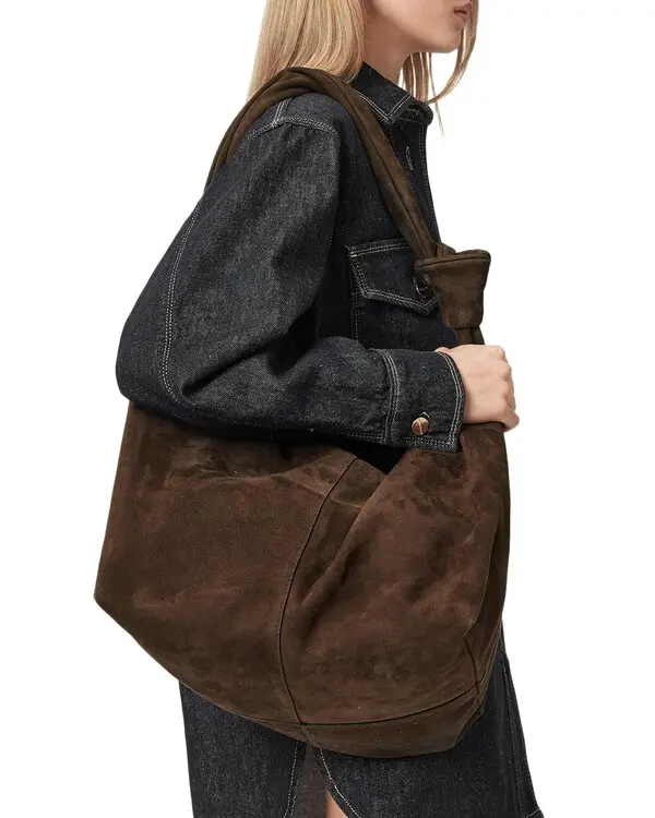 ALLSAINTS Effie S Large Suede Shoulder Bag