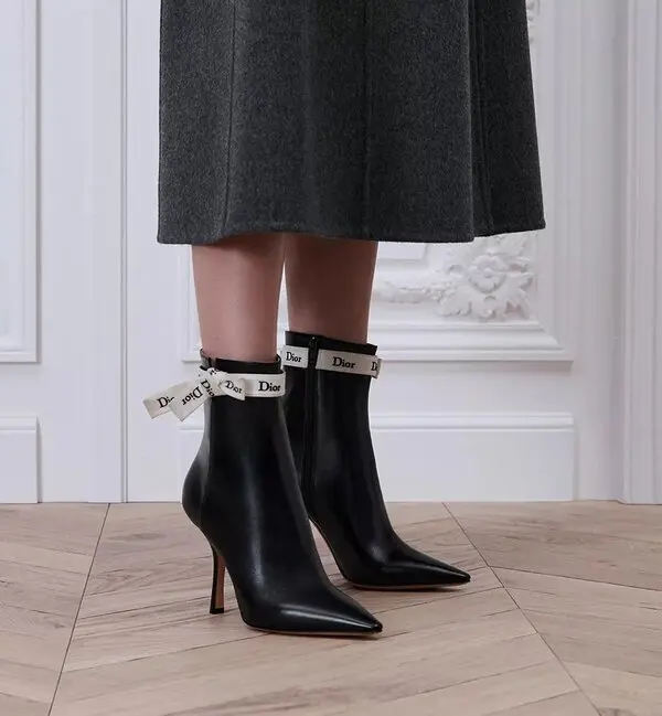 Dior J'adior Heeled Ankle Boot - Black