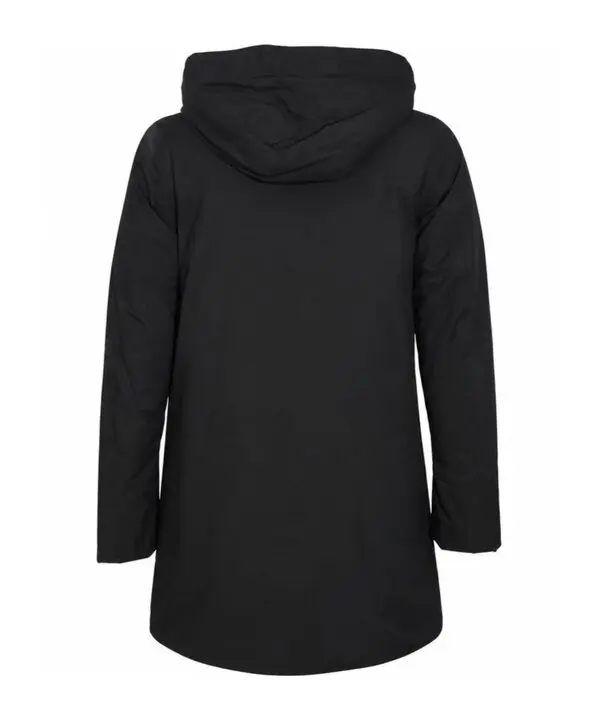 K-WAY Hooded Fleece-lined Coat - Black