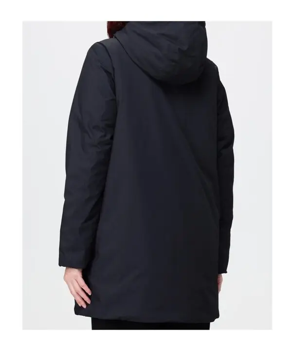 K-WAY Hooded Fleece-lined Coat - Black