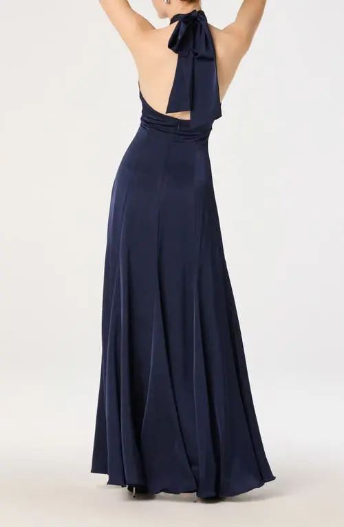 Astr The Label Desire Halter Maxi Gown